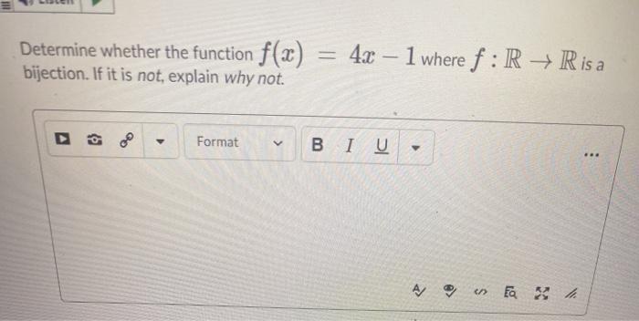 Solved Determine Whether The Function F X Bijection If It