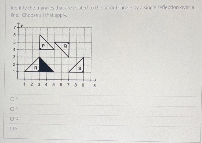 Solved Identify the triangles that are related to the black | Chegg.com