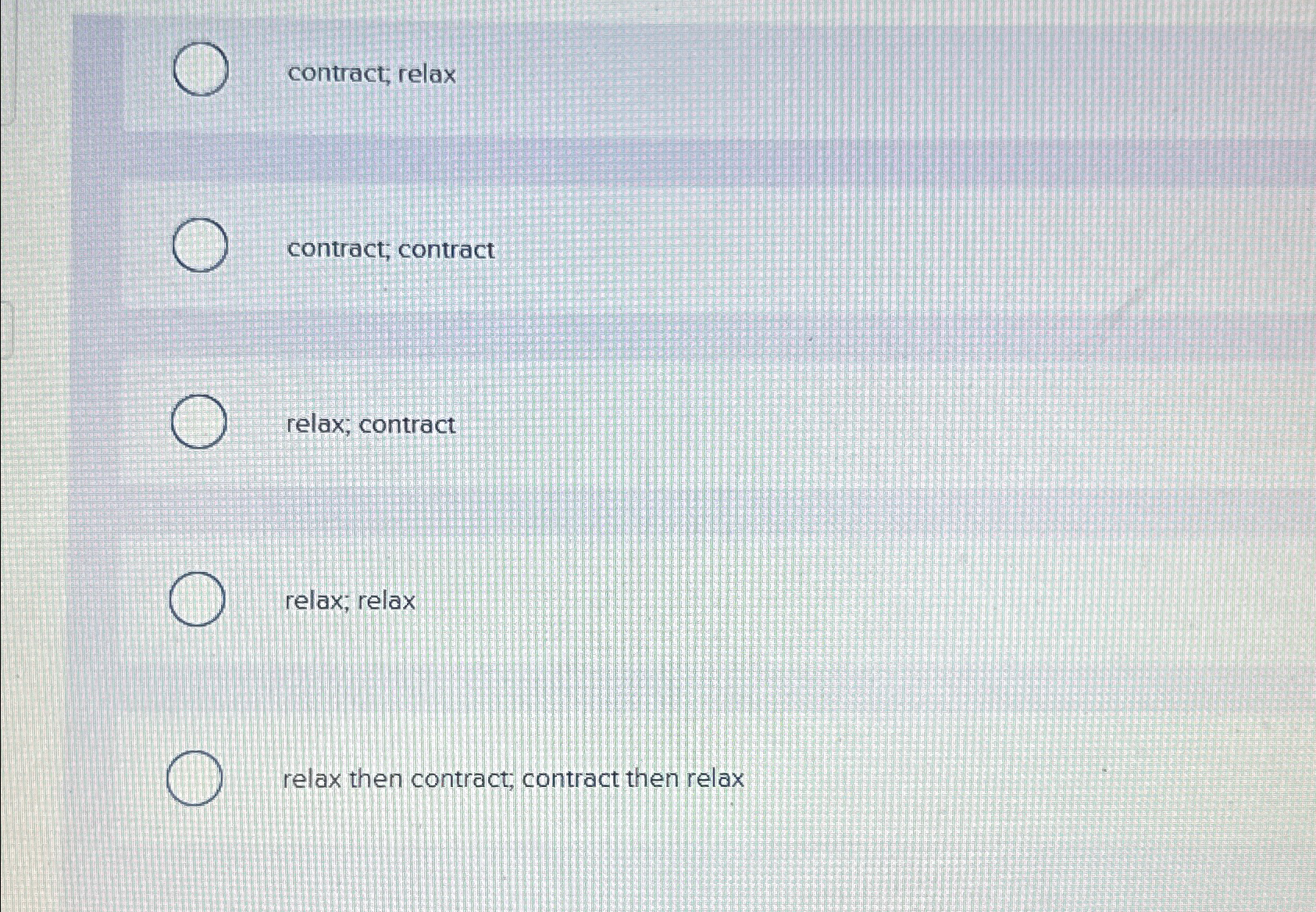 Solved contract; relaxcontract; contractrelax; | Chegg.com