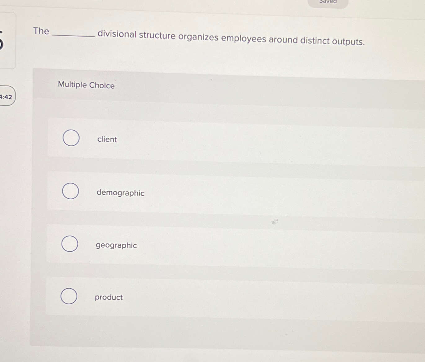 Solved The divisional structure organizes employees around | Chegg.com Solved The divisional structure organizes employees around | Chegg.com