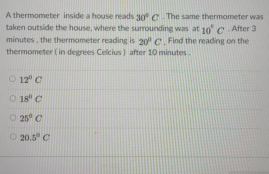 Solved A thermometer inside a house reads 30° C. The same | Chegg.com Solved A thermometer inside a house reads 30° C. The same | Chegg.com