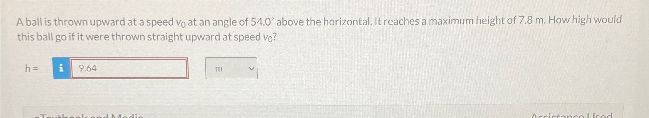 Solved A ball is thrown upward at a speed v0 ﻿at an angle of | Chegg.com