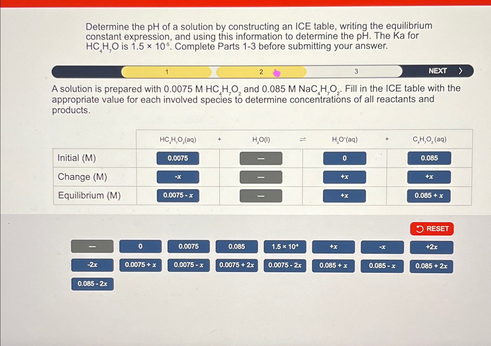 Solved Determine the pH ﻿of a solution by constructing an | Chegg.com