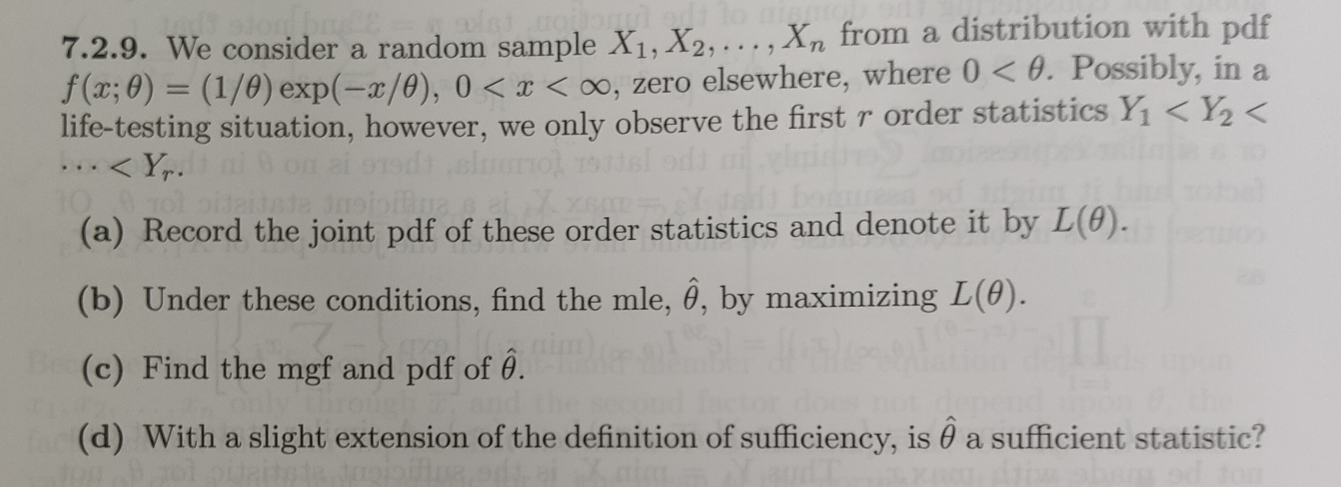 Solved 7.2.9. ﻿We consider a random sample x1,x2,dots,xn | Chegg.com
