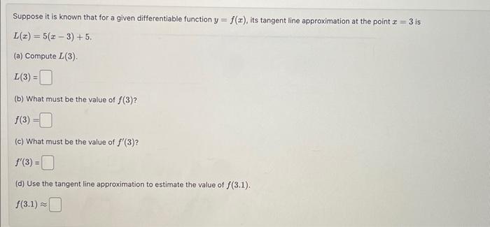 Solved Suppose it is known that for a given differentiable | Chegg.com