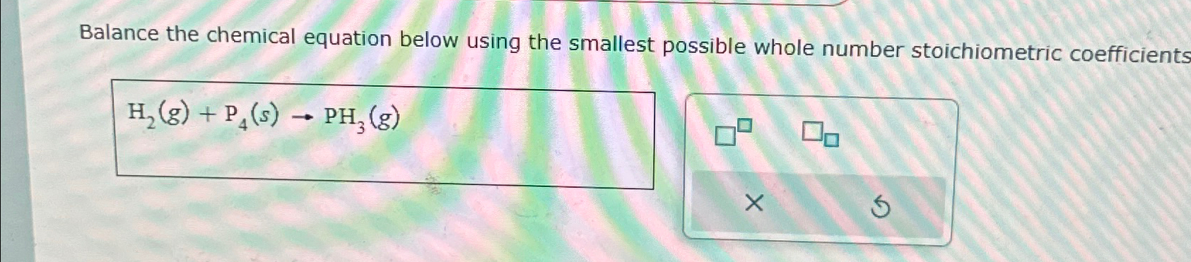 Solved Balance the chemical equation below using the | Chegg.com