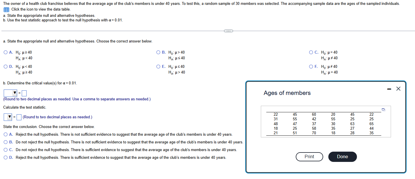 Click the icon to ﻿view the data table.a. ﻿State the | Chegg.com
