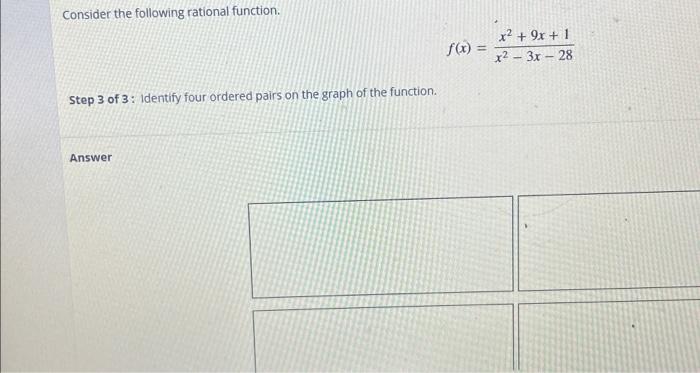 Solved Consider the following rational function. | Chegg.com