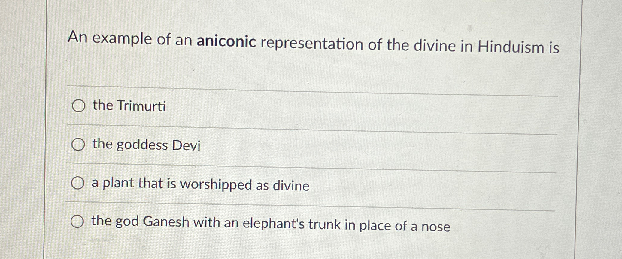 Solved An example of an aniconic representation of the | Chegg.com