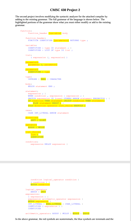 Solved In the above grammar, the red symbols are | Chegg.com