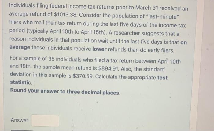 Solved Individuals filing federal income tax returns prior | Chegg.com