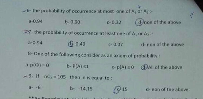 Solved Question 1: Put a circle around the correct answer | Chegg.com
