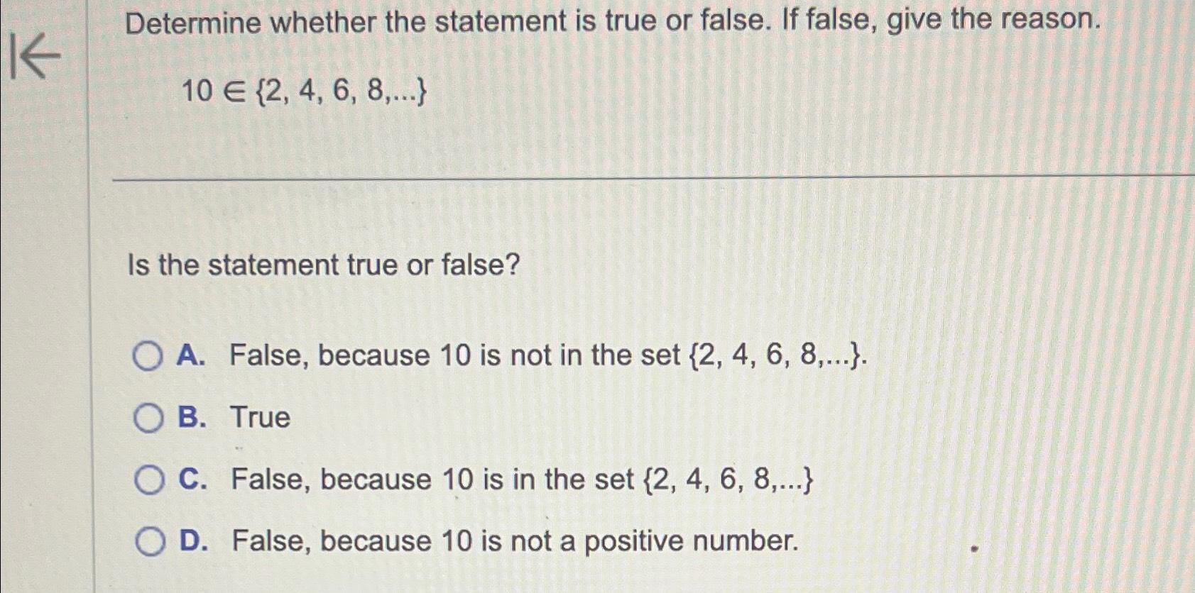 Solved Determine whether the statement is true or false. If | Chegg.com