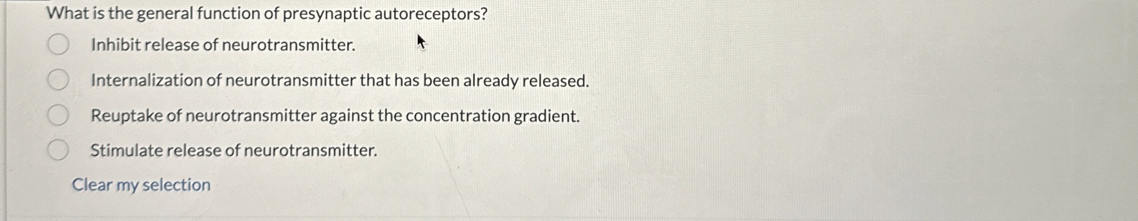 Solved What is the general function of presynaptic | Chegg.com