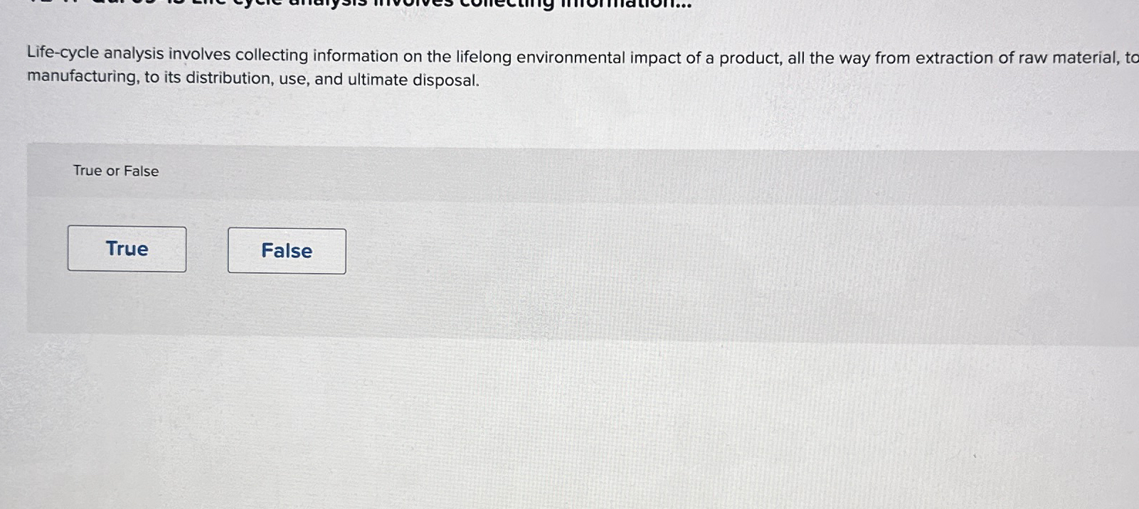 Solved Life-cycle analysis involves collecting information | Chegg.com