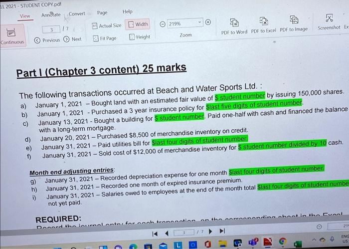 Solved Il 2021 - STUDENT COPY.pdf Annotate Convert Page Help | Chegg.com