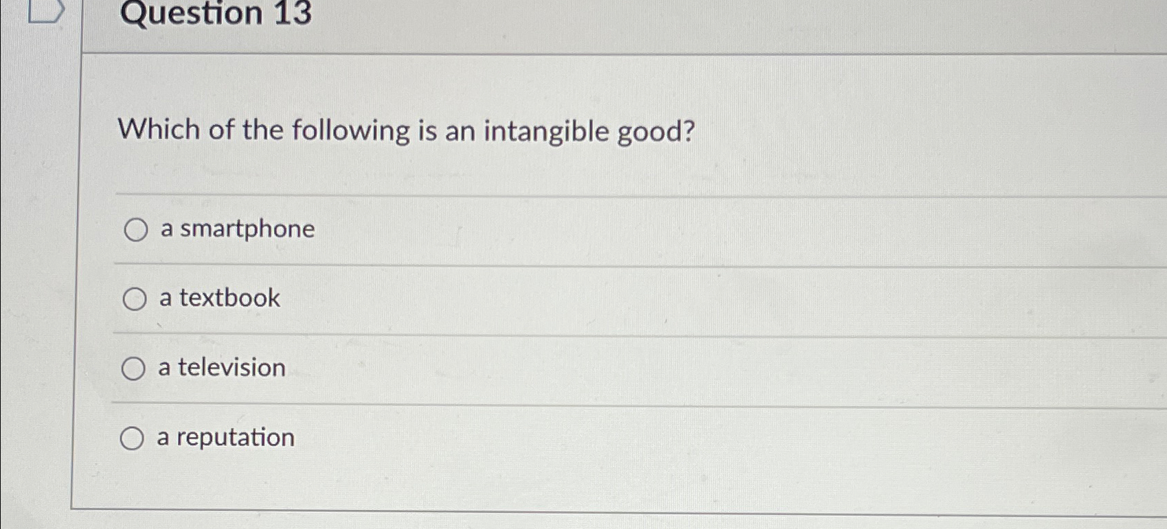 Solved Question 13Which of the following is an intangible | Chegg.com