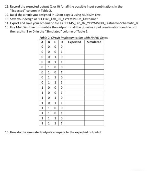 Solved Procedure Part A: Original Digital Logic Circuit 1. | Chegg.com