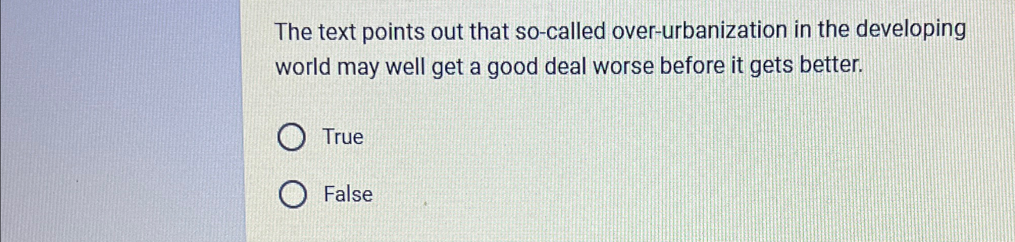 Solved The text points out that so-called over-urbanization | Chegg.com