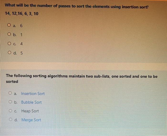 Solved Jump search algorithm requires which of the following | Chegg.com
