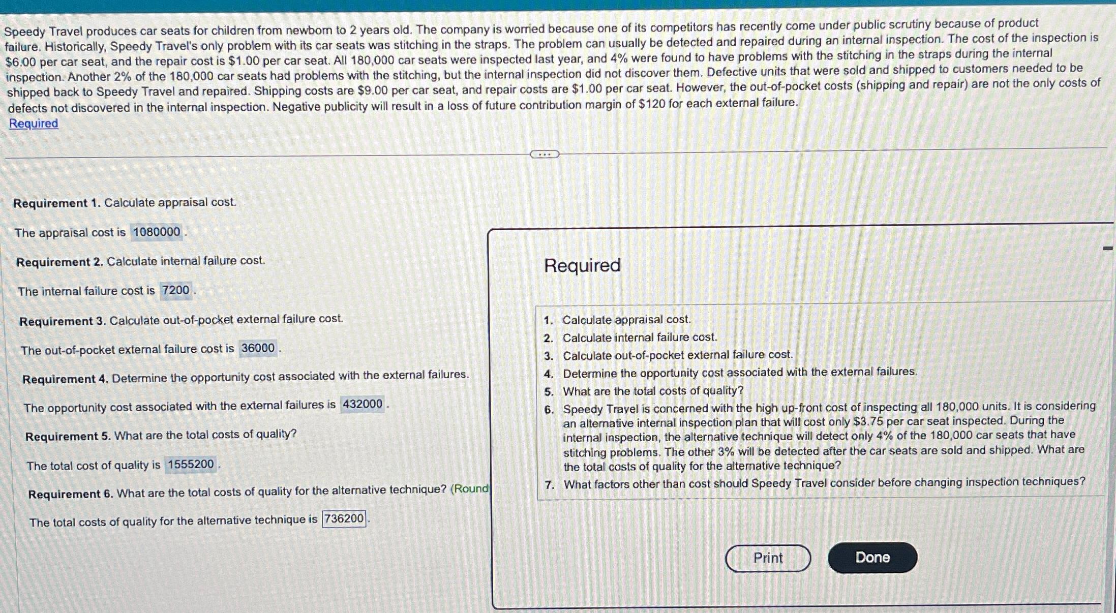 Solved defects not discovered in the internal inspection. | Chegg.com