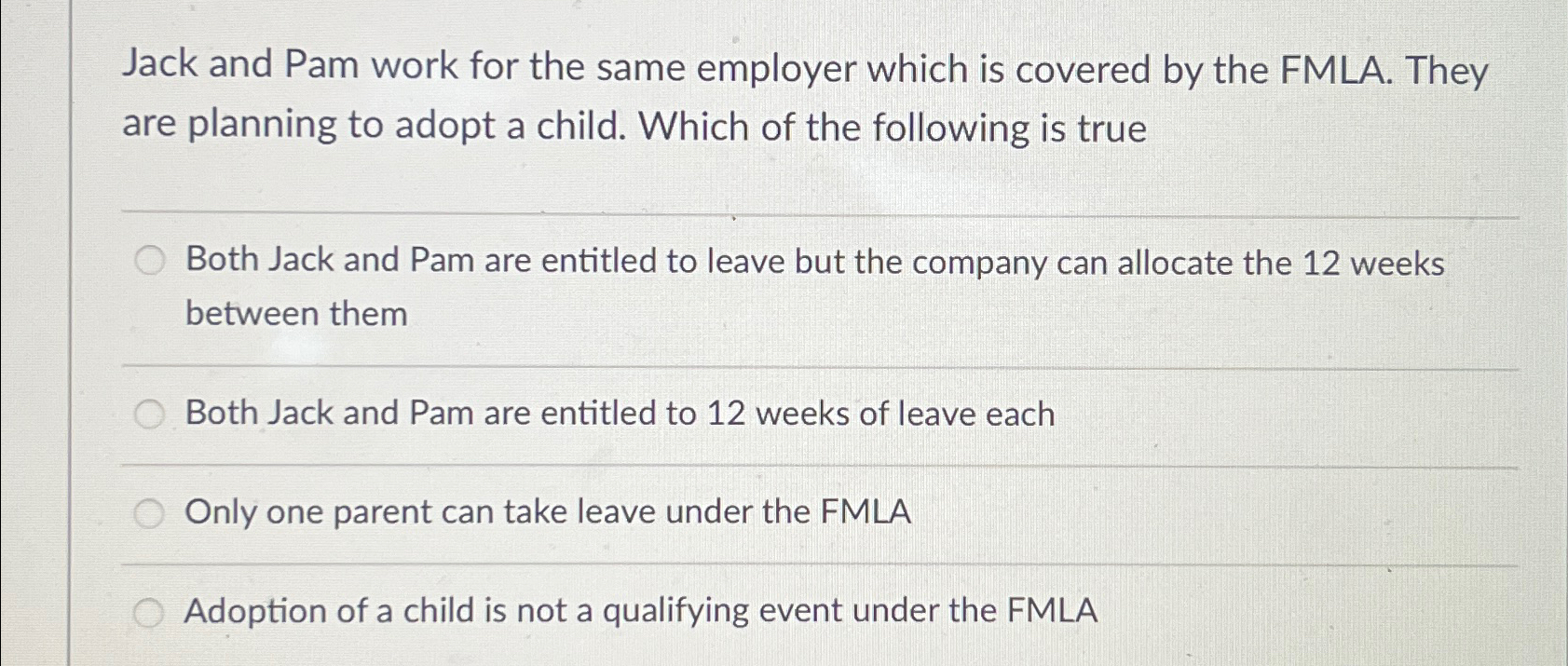 Solved Jack and Pam work for the same employer which is | Chegg.com