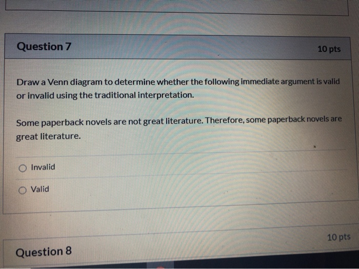Solved Question 7 10 pts Draw a Venn diagram to determine | Chegg.com Solved Question 7 10 pts Draw a Venn diagram to determine | Chegg.com