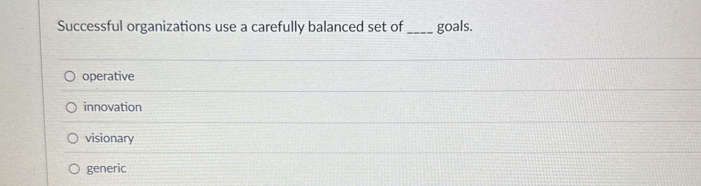 Solved Successful organizations use a carefully balanced set | Chegg.com
