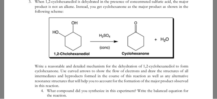 Solved 3. When 1,2-cyclohexanediol is dehydrated in the | Chegg.com