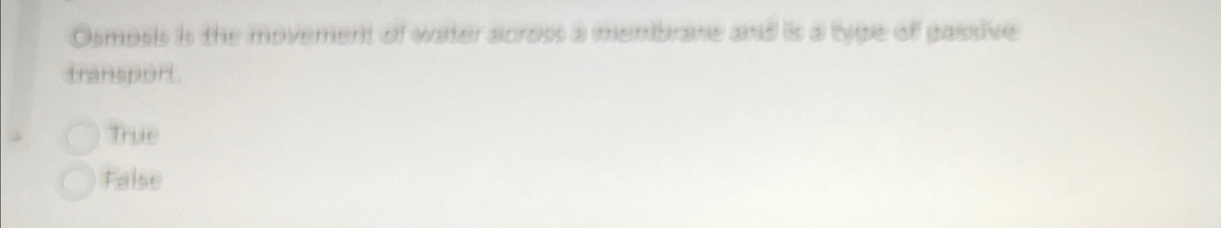 Solved Osmosis is the movement of water across a membrate | Chegg.com