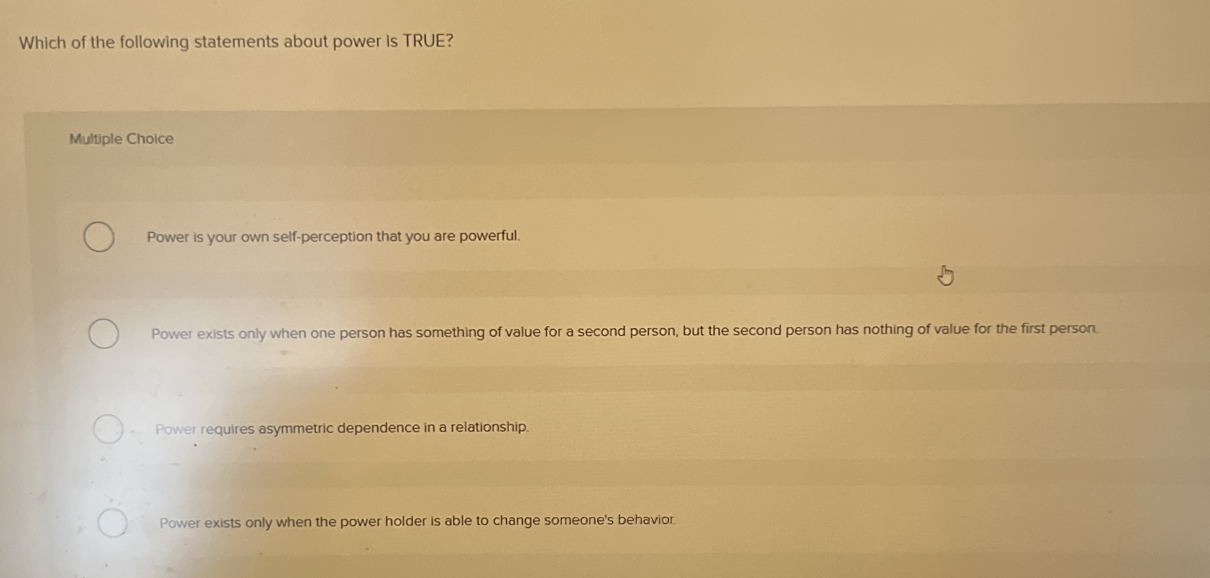 Solved Which of the following statements about power is | Chegg.com
