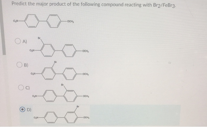 Solved Predict the major product of the following compound | Chegg.com