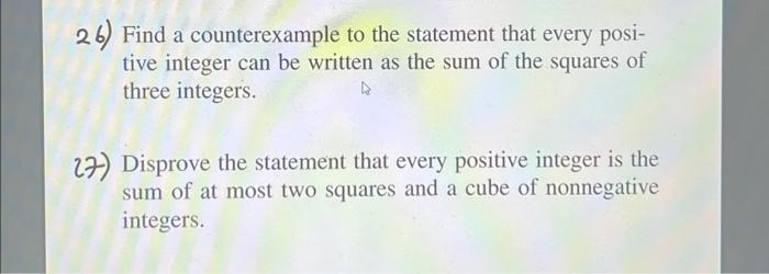 Solved 26) Find a counterexample to the statement that every | Chegg.com