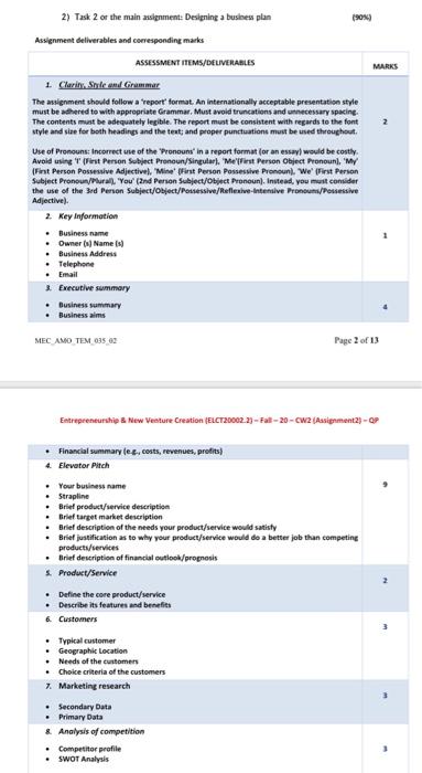 1905) 2) Task 2 or the main assignment: Designing a | Chegg.com
