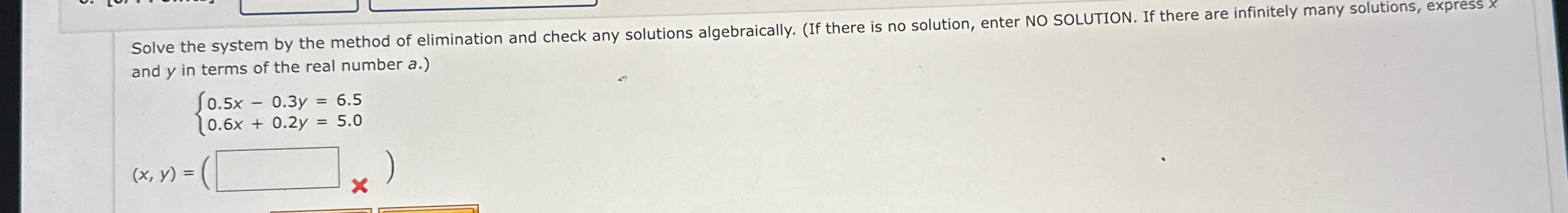 Solved and y ﻿in terms of the real number | Chegg.com