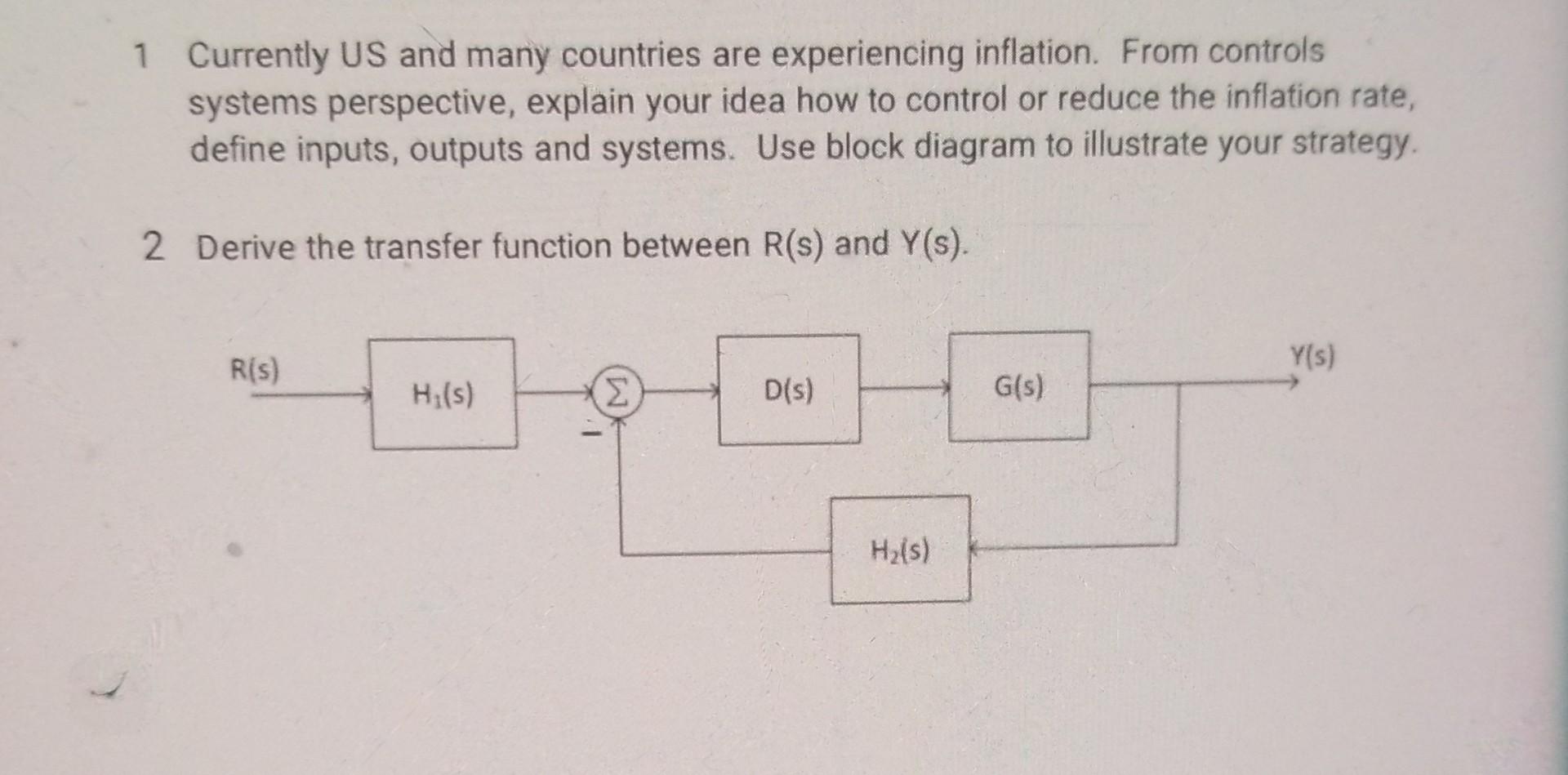 Solved please question1 says use a block diagram to | Chegg.com