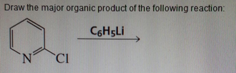 Solved Draw the major organic product of the following | Chegg.com