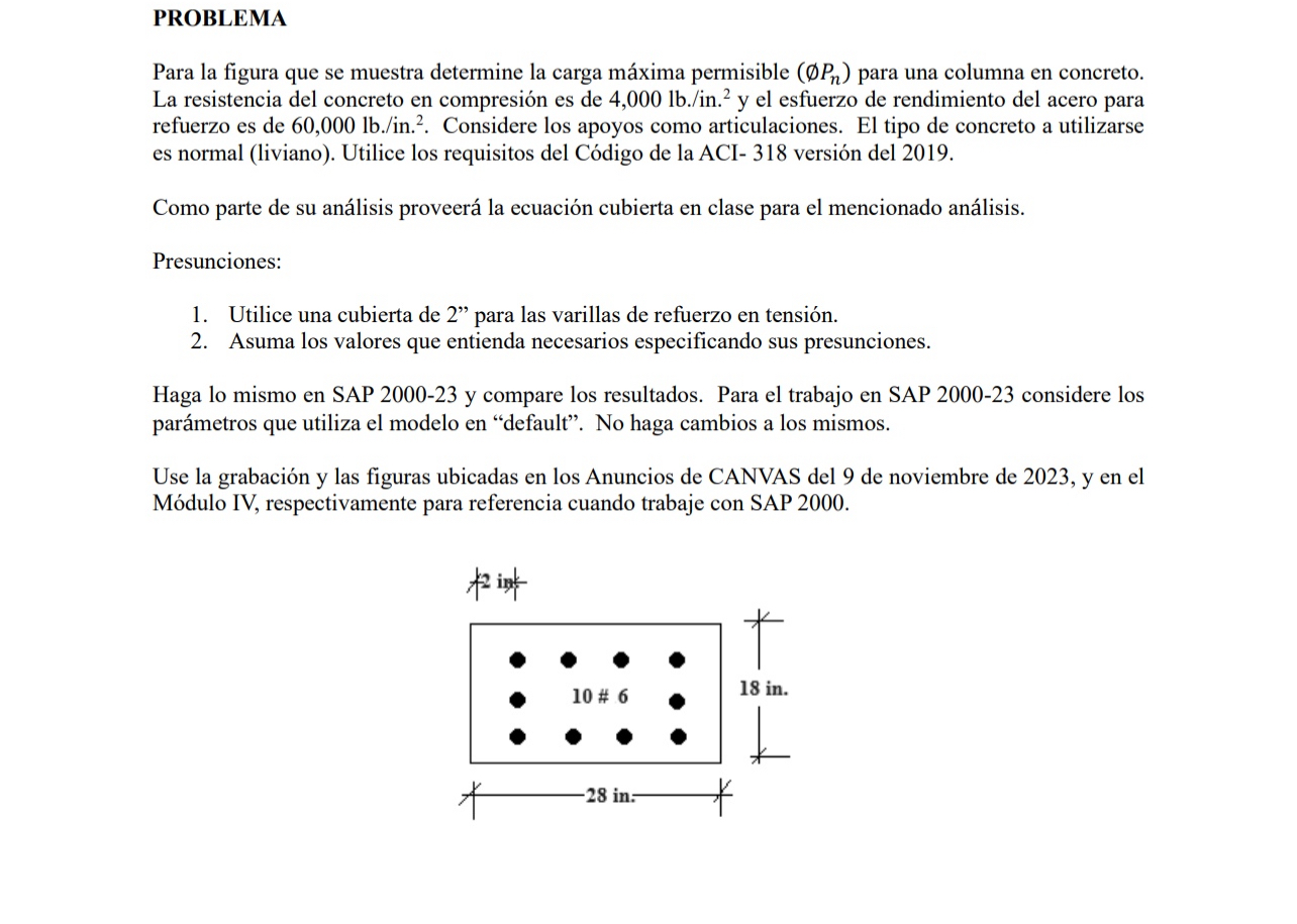 Solved PROBLEMAPara la figura que se muestra determine la | Chegg.com