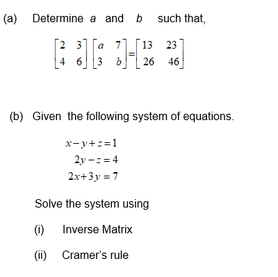 Solved (a) ﻿Determine a and b ﻿such | Chegg.com