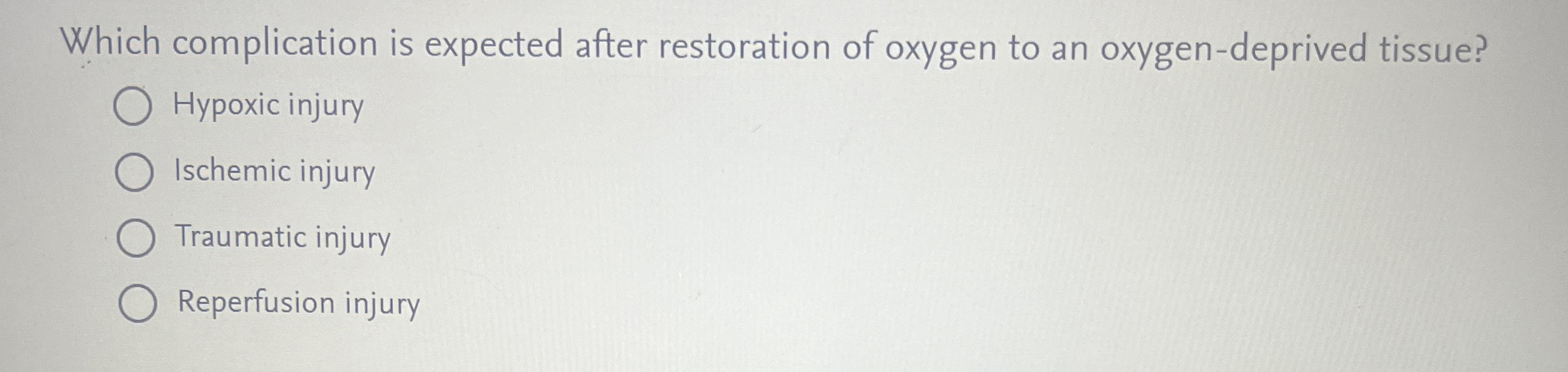 Solved Which complication is expected after restoration of | Chegg.com