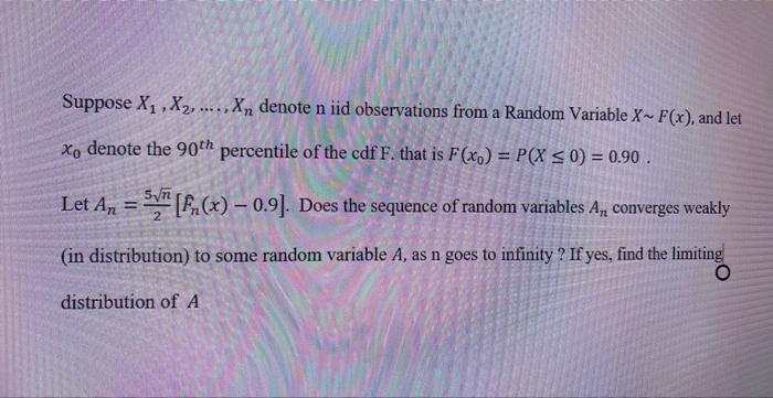 Solved Suppose X1,X2,…,Xn denote n iid observations from a | Chegg.com