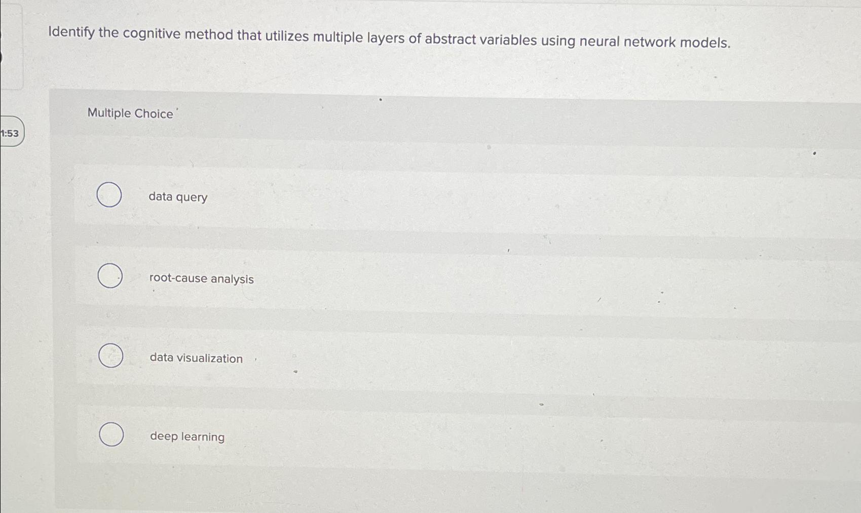 Solved Identify the cognitive method that utilizes multiple | Chegg.com