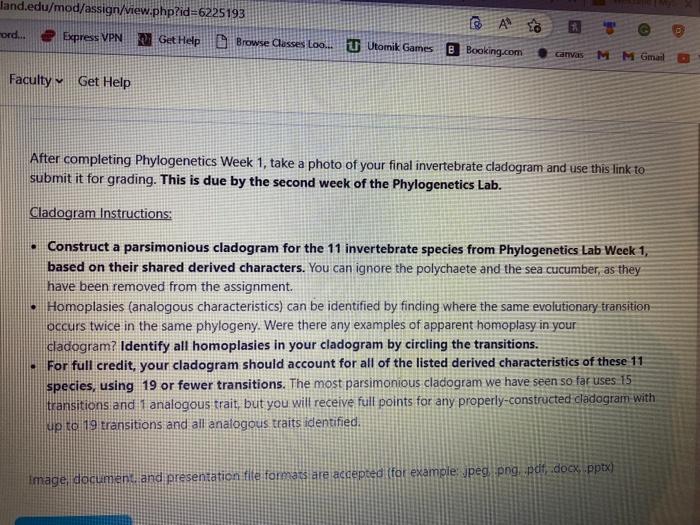 Construct a parsimonious cladogram for the 11 | Chegg.com
