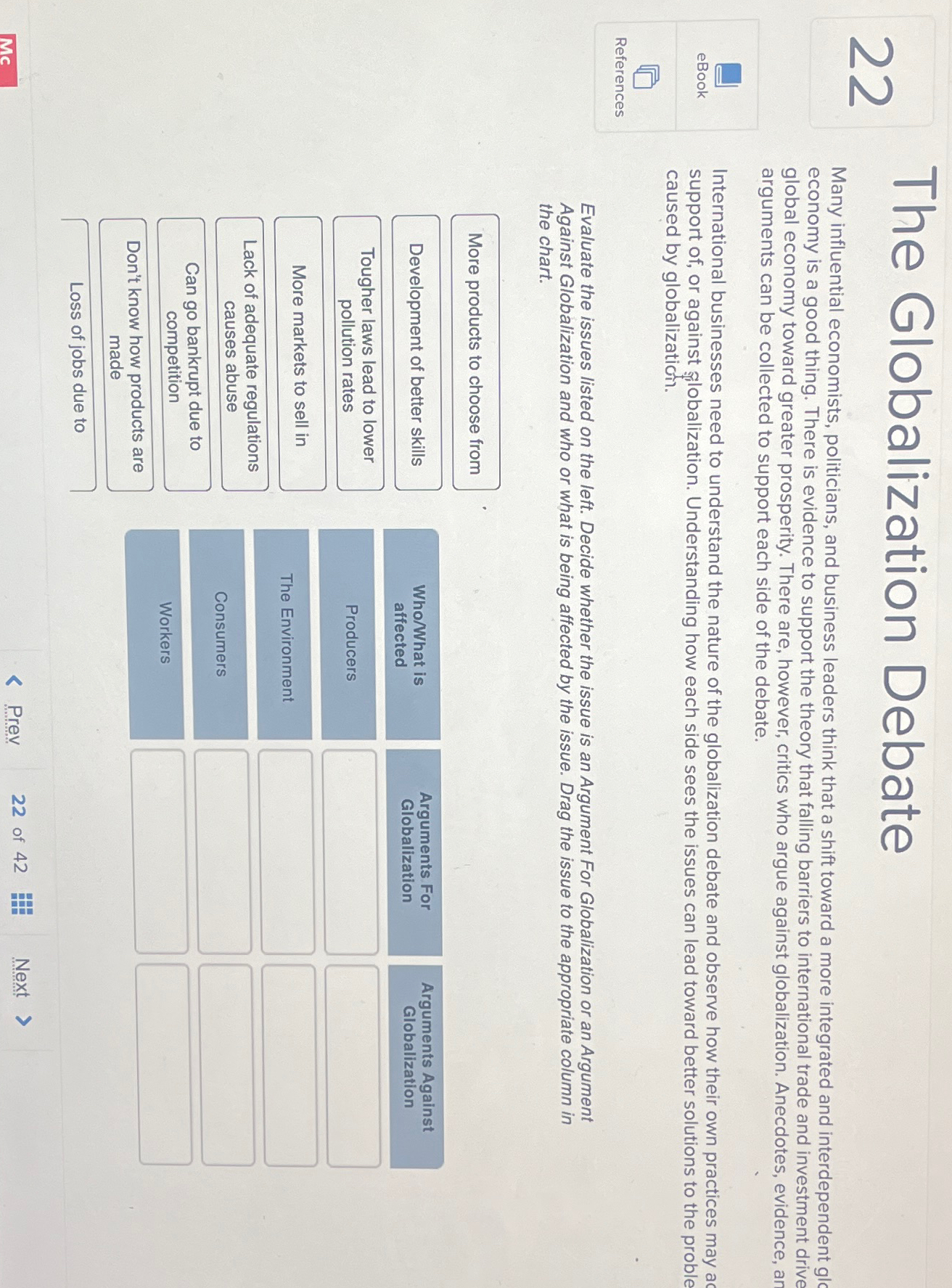 Solved The Globalization DebateMany influential economists, | Chegg.com