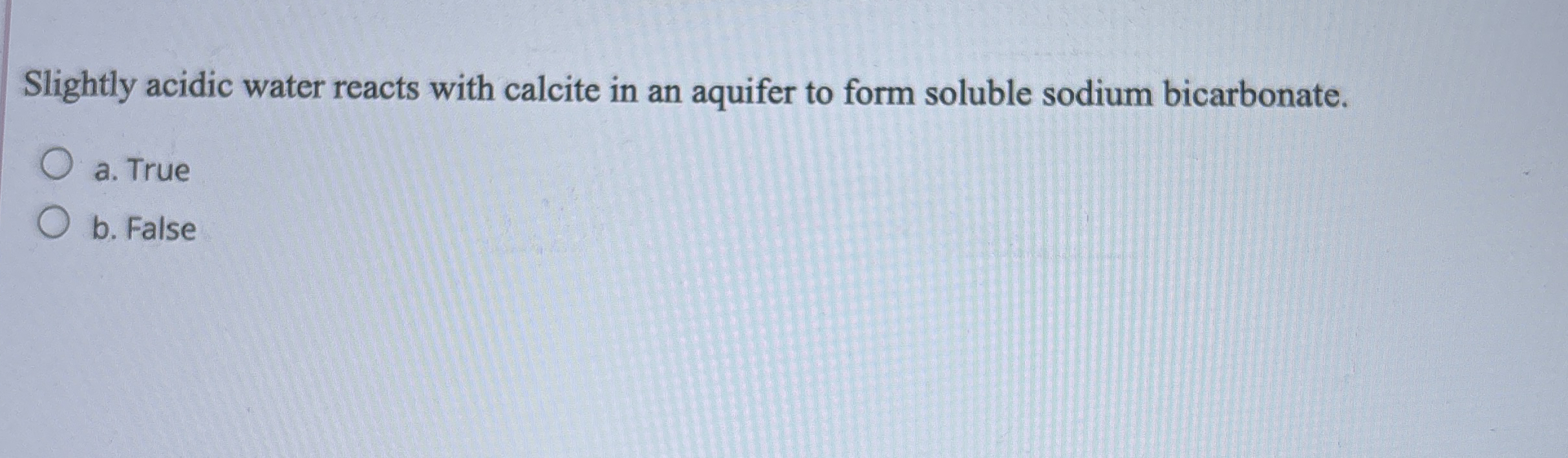 Solved Slightly acidic water reacts with calcite in an | Chegg.com