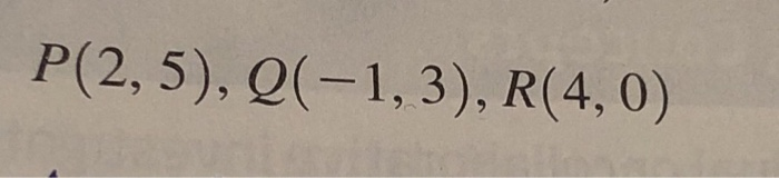 Solved find the area of each triangle having vertices at P, | Chegg.com