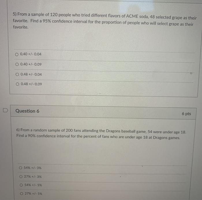 Solved 5) From a sample of 120 people who tried different | Chegg.com