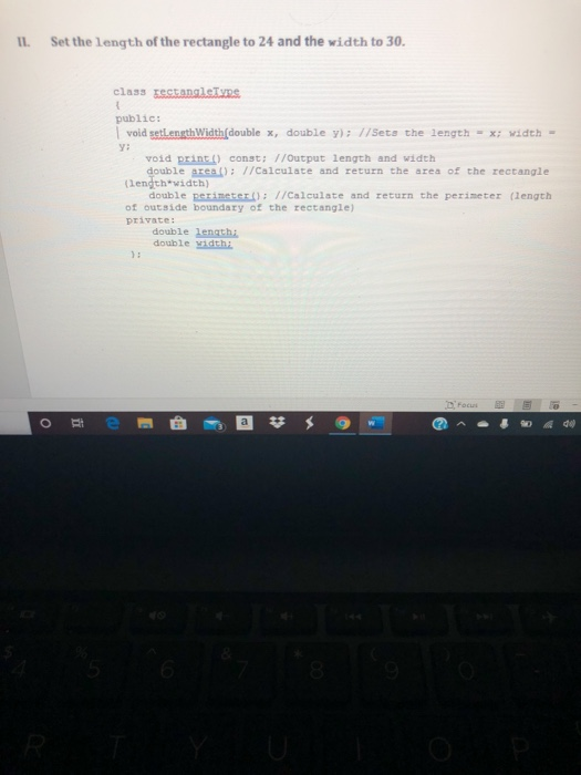 Solved I Declare an instance of rectangleType. class | Chegg.com
