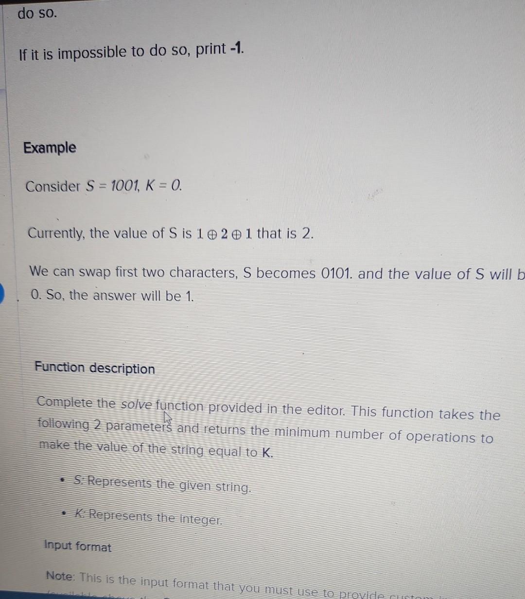 Solved Good string? Given a binary string (consisting of O's | Chegg.com