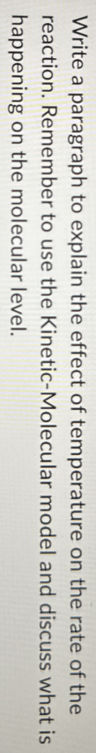 High Quality SOLUTION Write a paragraph to explain the effect of | Chegg.com